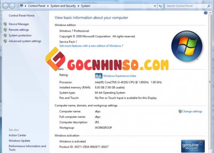Cách Active Win 7 32/64bit Kích Hoạt Bản Quyền Vĩnh Viễn – Góc Nhìn Số